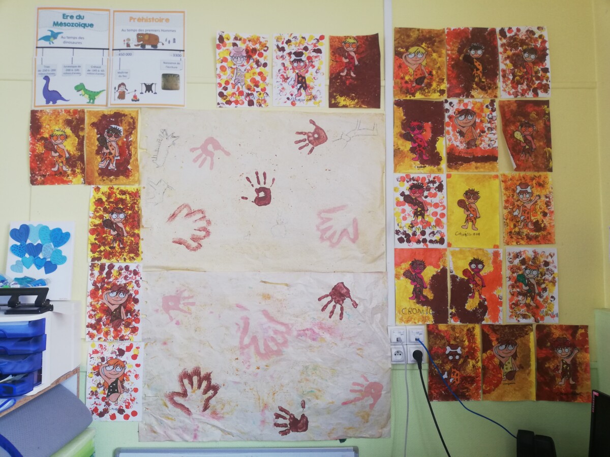 Arts visuels « préhistoire » en CPb - École Notre-Dame de Savenay